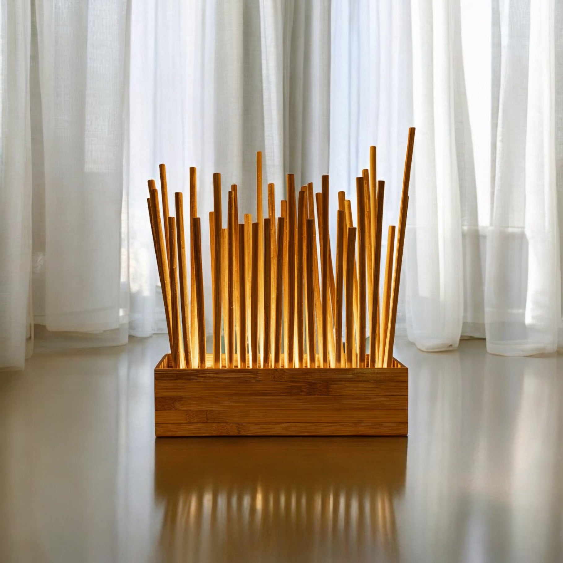 Harmony Light | Table Lamp | Floor Lamp | Bamboo Round Stick Lamp with ...