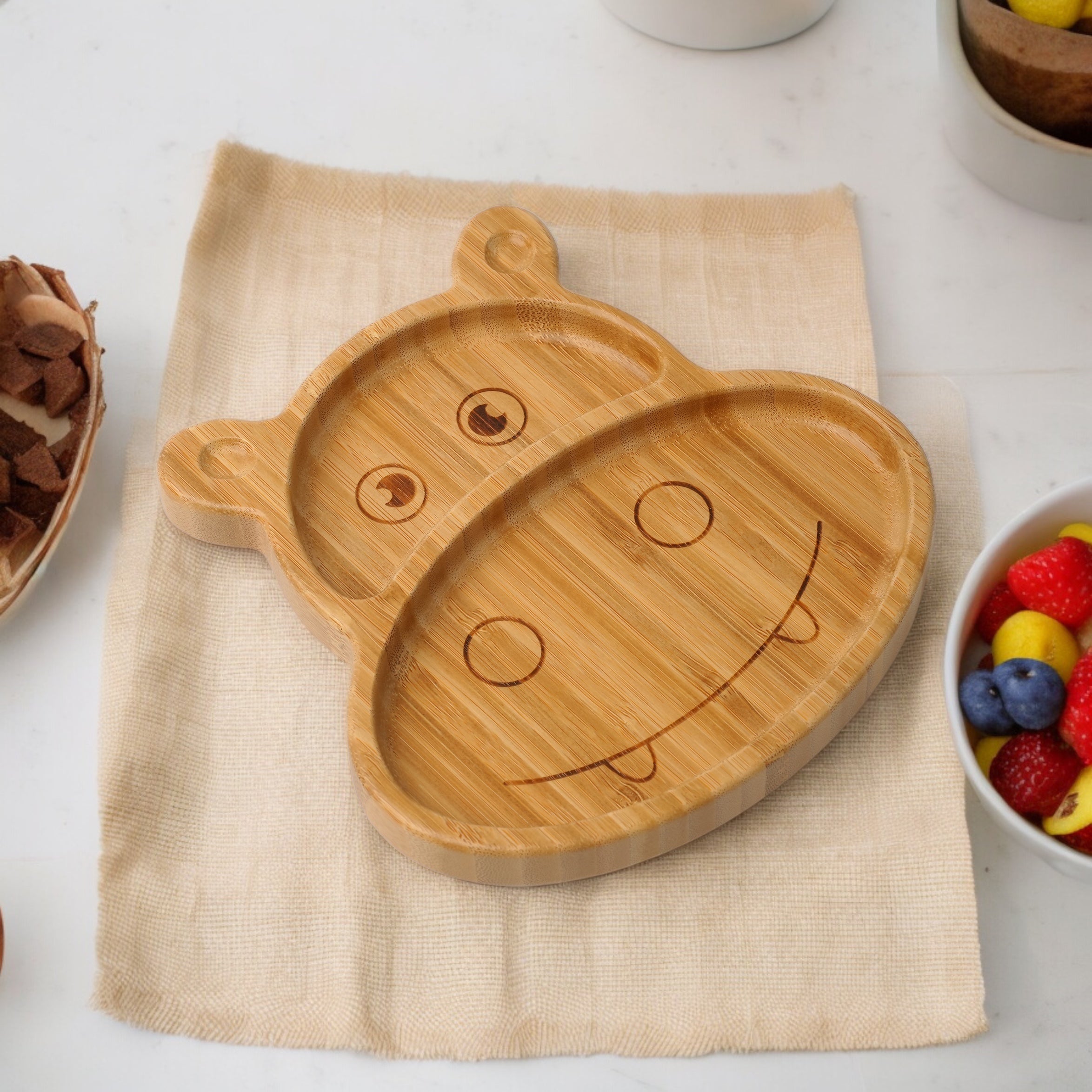 Bamboo Kids Plate | Animal-Shaped | Eco-Friendly Dinnerware for Toddle ...